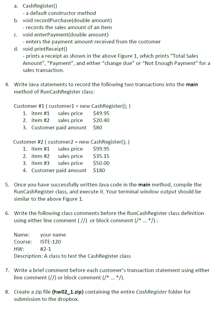 Solved PROBLEM #1-Cash Register Using the CashRegister class | Chegg.com