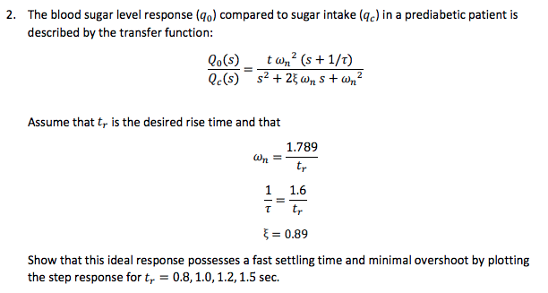 Solved the "t" in the numerator of the transfer function | Chegg.com