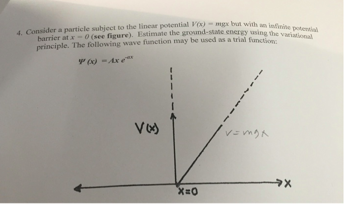 Solved 4. Consider a particle subject to the linear | Chegg.com