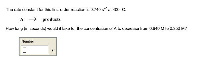 Solved The rate constant for this first-order reaction is | Chegg.com