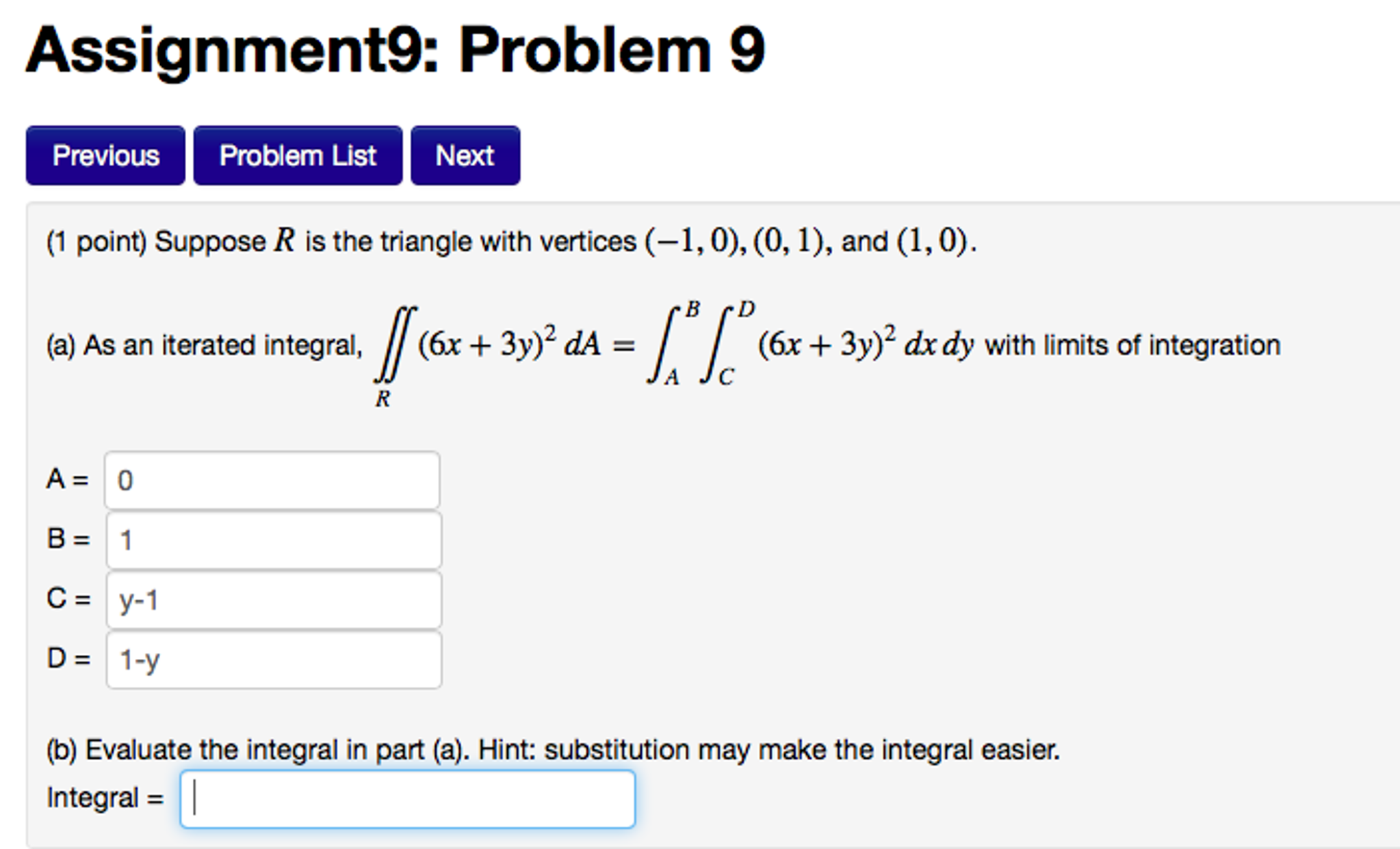 Solved Suppose R is the triangle with vertices (-1, 0), (0, | Chegg.com