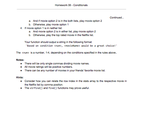 Solved Homework 06-Conditionals Function Name: beMytHero | Chegg.com