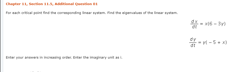 Solved Chapter 11, Section 11.5, Additional Question 01 For | Chegg.com
