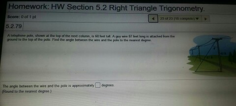 Solved Homework Hw Section 5 2 Right Triangle Trigonometry Chegg
