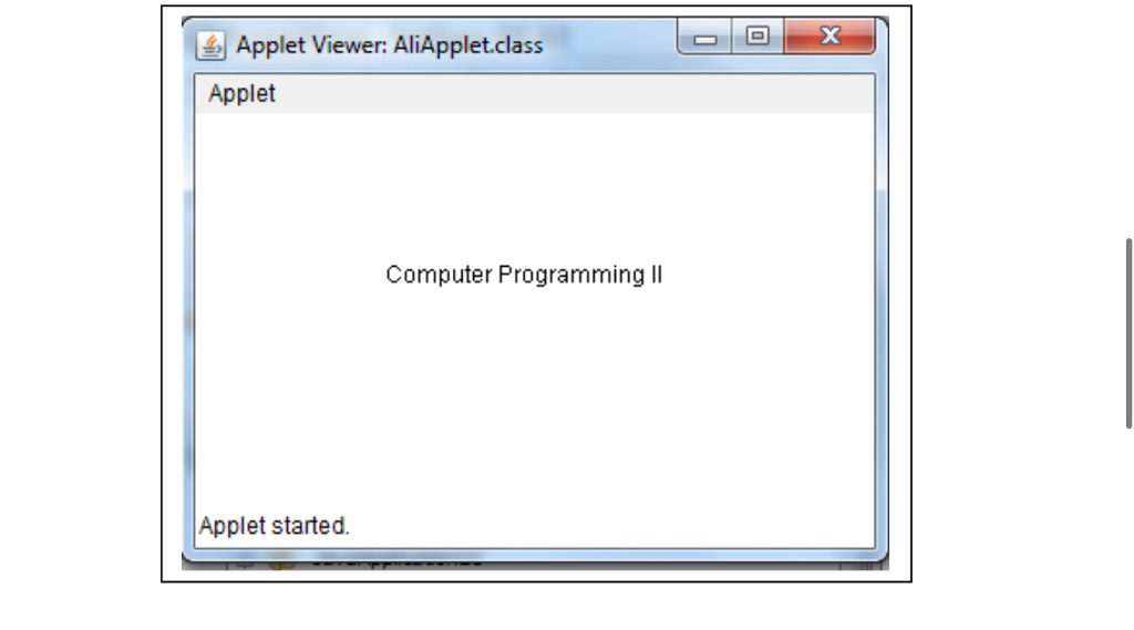 Solved Write An Applet That Initially Displays “computer 7410