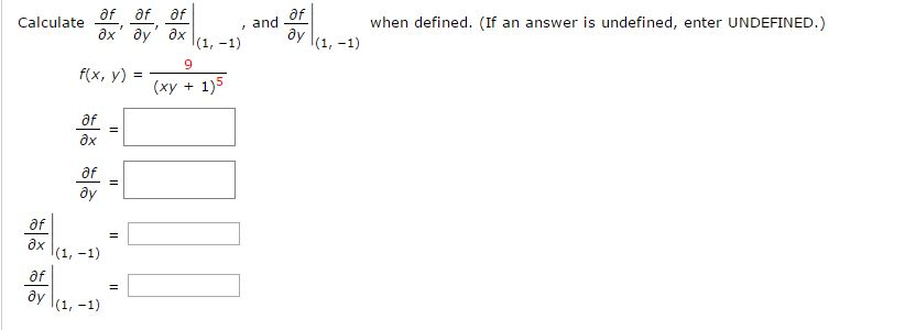 Solved Calculate partial differential f/partial differential | Chegg.com