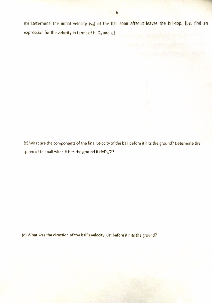 Solved (201 Problem #5: 2D kinematics: Projectile motion: A | Chegg.com