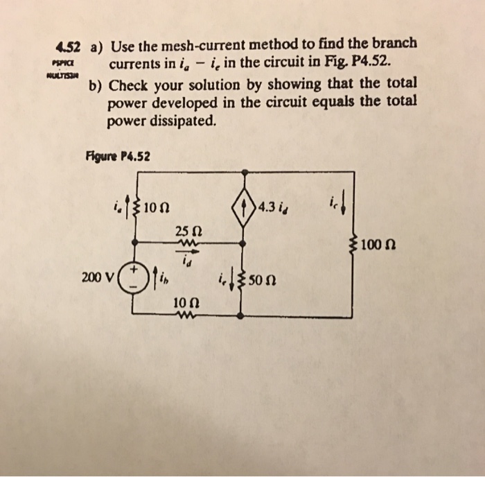 Solved Use the mesh-current method to find the branch | Chegg.com Solved Use the mesh-current method to find the branch | Chegg.com