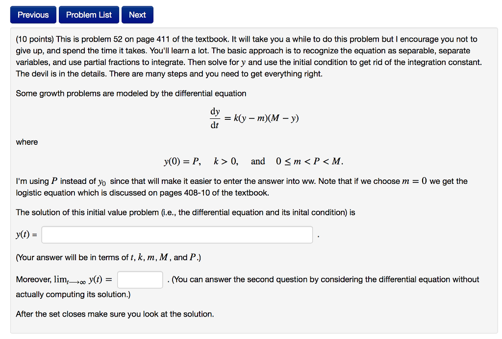 Solved Previous Problem List Next (10 points) This is | Chegg.com