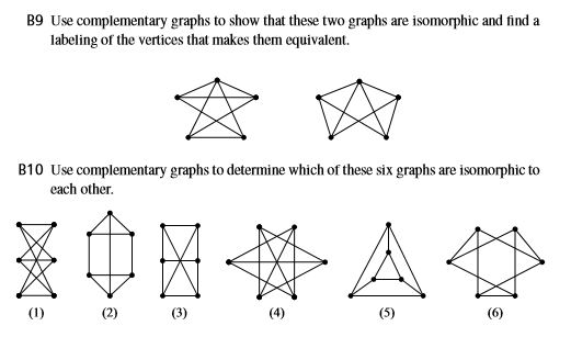 Solved B9 Use complementary graphs to show that these two | Chegg.com