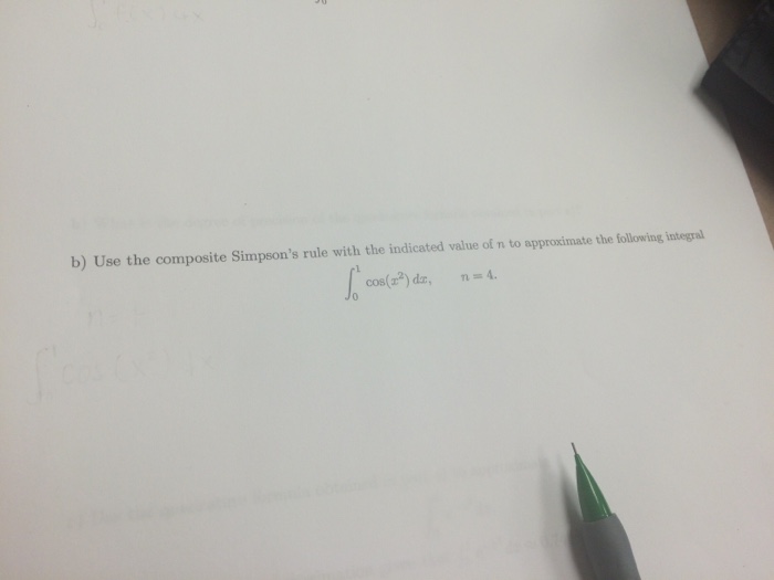 Solved Use the composite Simpson?s rule with the indicated | Chegg.com