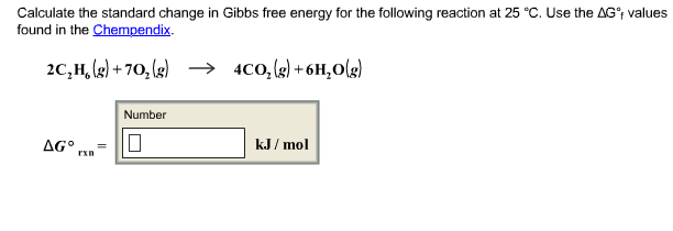 Solved Calculate the standard change in Gibbs free energy | Chegg.com