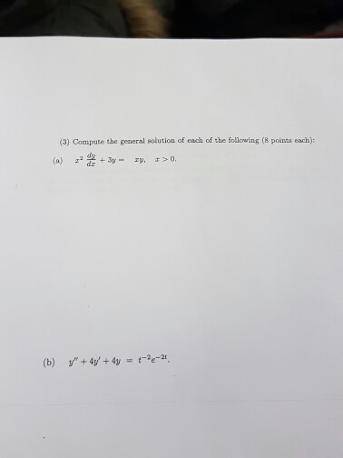 Solved Compute the general solution of each of the | Chegg.com