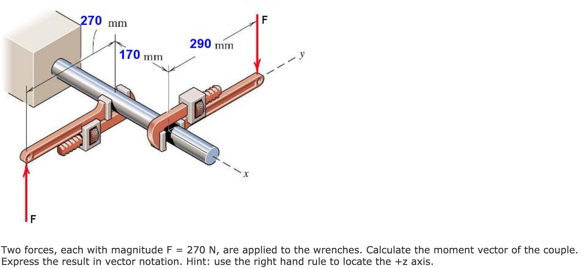 Solved Calculate the x component of the moment vector of | Chegg.com