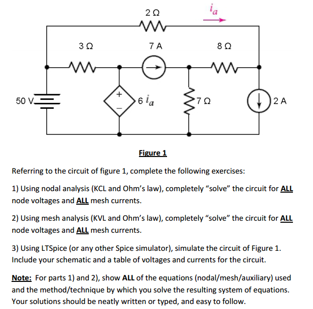 Solved Using nodal analysis (KCL and Ohm's law), | Chegg.com