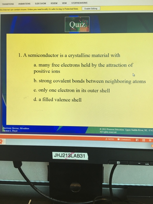 Solved TRANSITIONS ANIMATIONS SLIDE SHOW REVIEW VIEW | Chegg.com