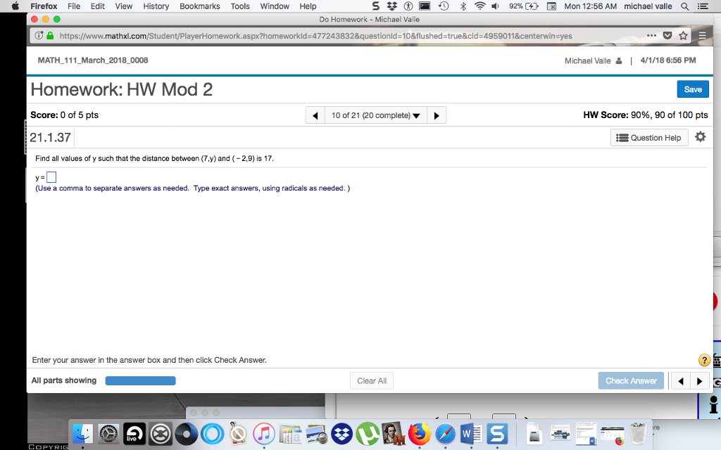 Solved Firefox File Edit View History Bookmarks Tools Window | Chegg.com