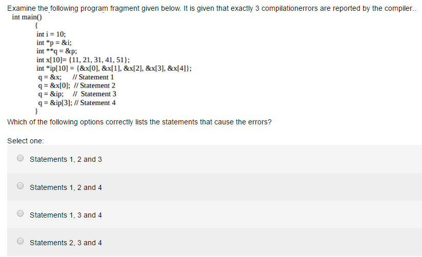 Solved Examine The Following Program Fragment Given Belo It 