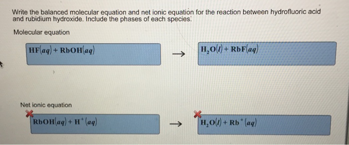 Solved Write the balanced molecular equation and net ionic | Chegg.com