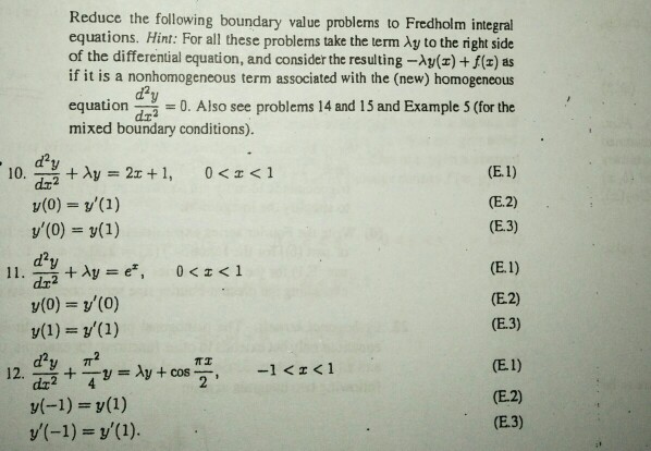 Solved Reduce the following boundary value problems to | Chegg.com