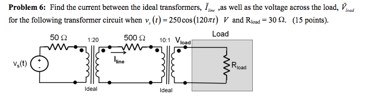 Solved Find the current between the ideal transformers, | Chegg.com