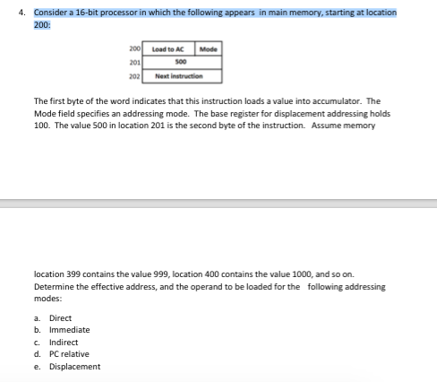 Solved Consider a 16-bit processor in which the following | Chegg.com