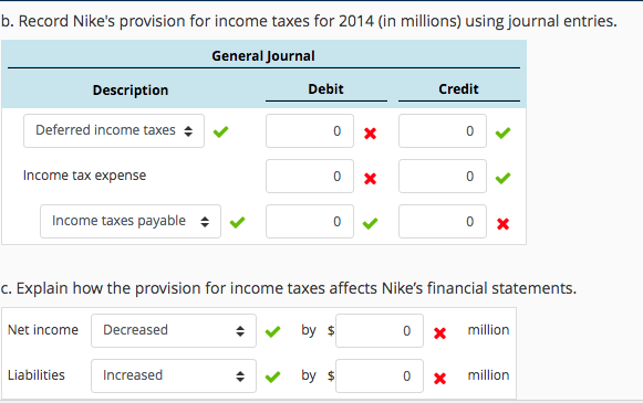 Recording Income Tax Expense Nike, Inc., reports the | Chegg.com