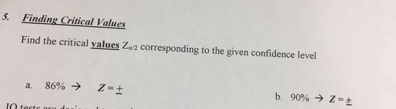 Solved Find the critical values Z_alpha/2 corresponding to | Chegg.com