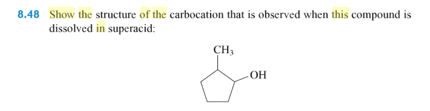 Solved 8.48 Show the structure of the carbocation that is | Chegg.com