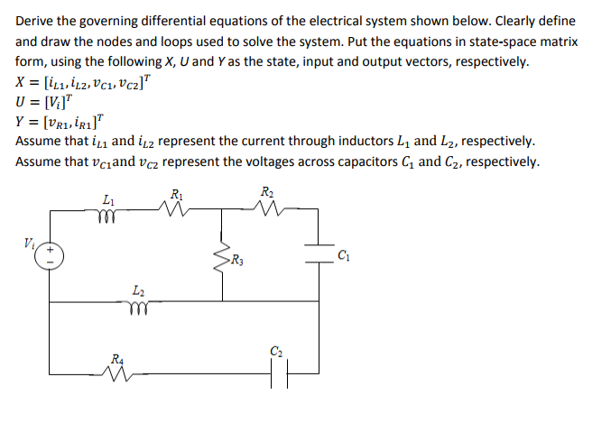Solved Derive the governing differential equations of the | Chegg.com