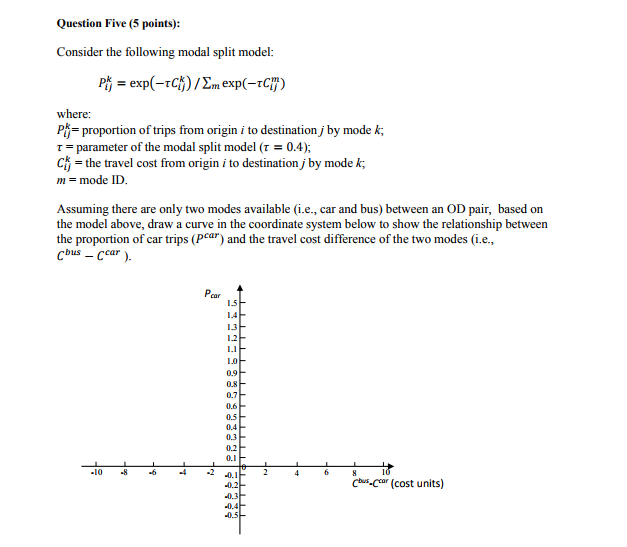Question Five (5 points): Consider the following | Chegg.com
