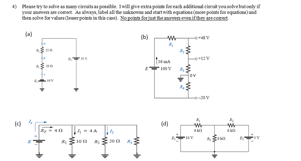 Solved Try to solve as many circuits as possible. I will | Chegg.com