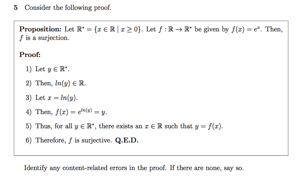 Solved Consider the following proof. Let R* = {x element R | Chegg.com