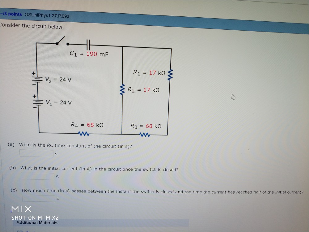 Solved /3 points OSUniPhys1 27.P.093 onsider the circuit | Chegg.com Solved /3 points OSUniPhys1 27.P.093 onsider the circuit | Chegg.com