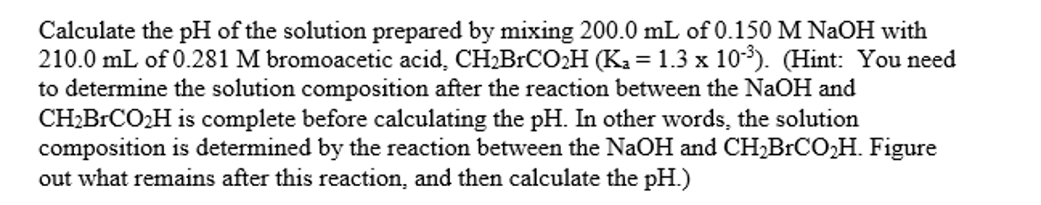 Solved Calculate the pH of the solution prepared by mixing | Chegg.com