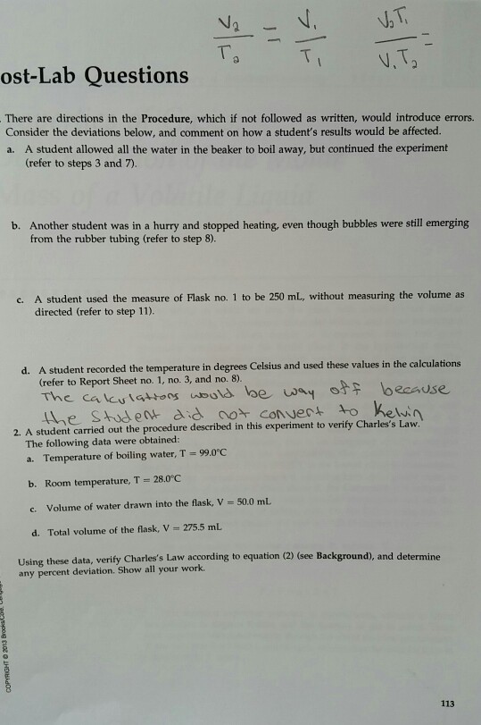 Solved a student carried out the procedure described in this | Chegg.com