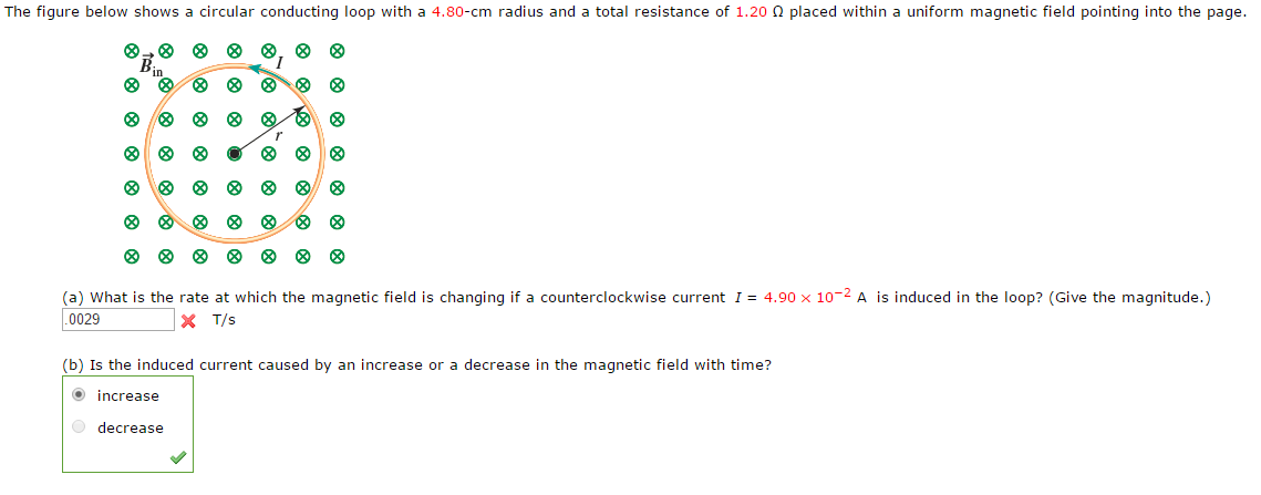Solved The figure below shows a circular conducting loop | Chegg.com