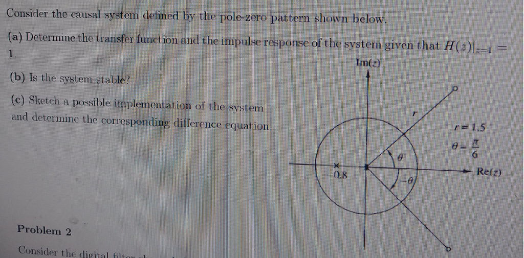 Solved Consider the causal system defined by the pole-zero | Chegg.com