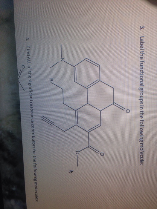 Solved Label the functional groups in the following molecule | Chegg.com