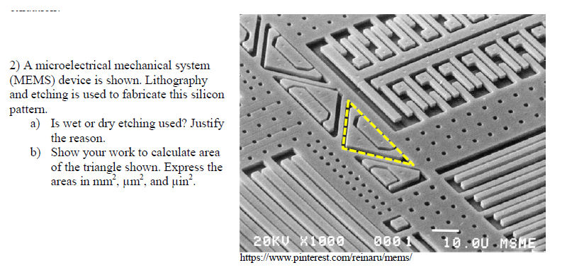 Solved A microelectrical mechanical system (MEMS) device is | Chegg.com