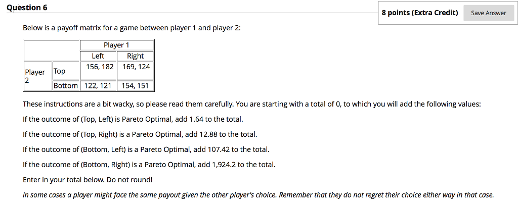 Solved Below is a payoff matrix for a game between player 1 | Chegg.com