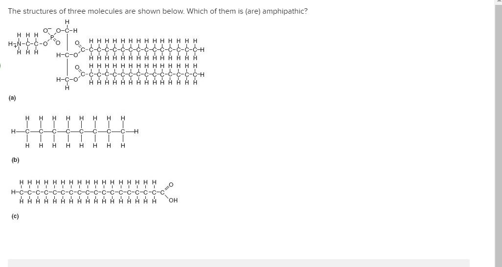 Solved The structures of three molecules are shown below. | Chegg.com