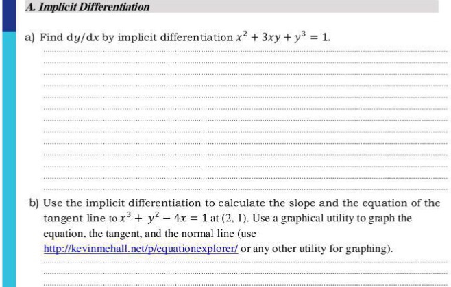 Solved Find dy/dx by implicit differentiation x^2 + 3xy + | Chegg.com