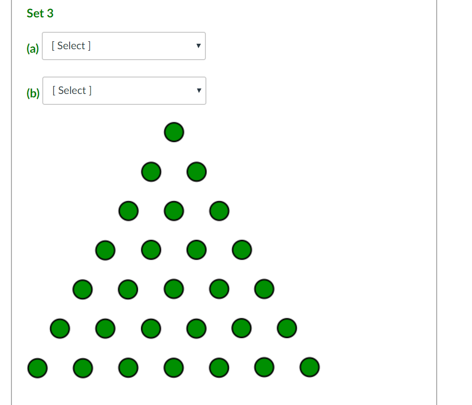 Solved For each set of dots depicted below, select (a) | Chegg.com