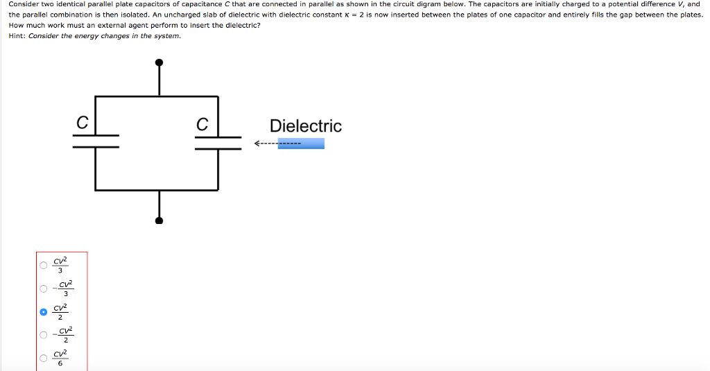 Solved Consider two identical parallel plate capacitors of | Chegg.com