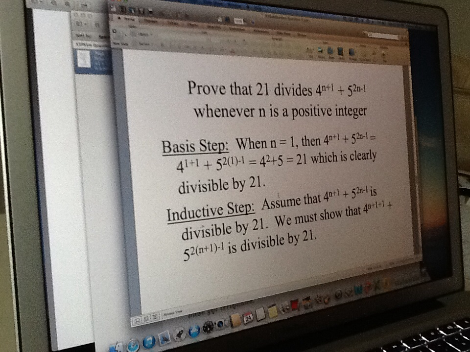 Solved Prove that 21 divides 4 n + 1 + 5 2n - 1 whenever n | Chegg.com