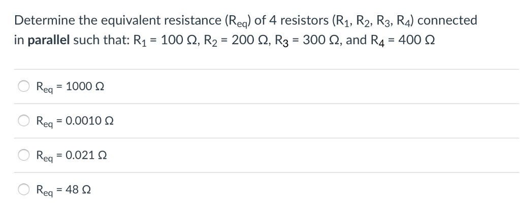 Solved Determine the equivalent resistance (Req) of 4 | Chegg.com