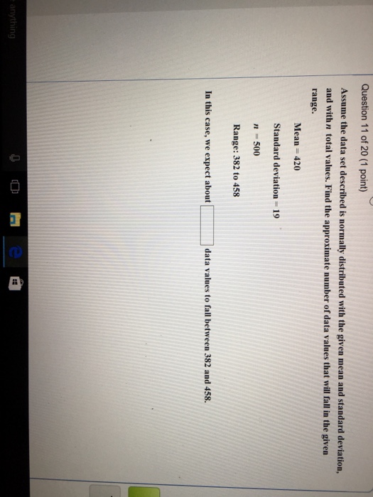 Solved Assume the data set described is normally distributed | Chegg.com