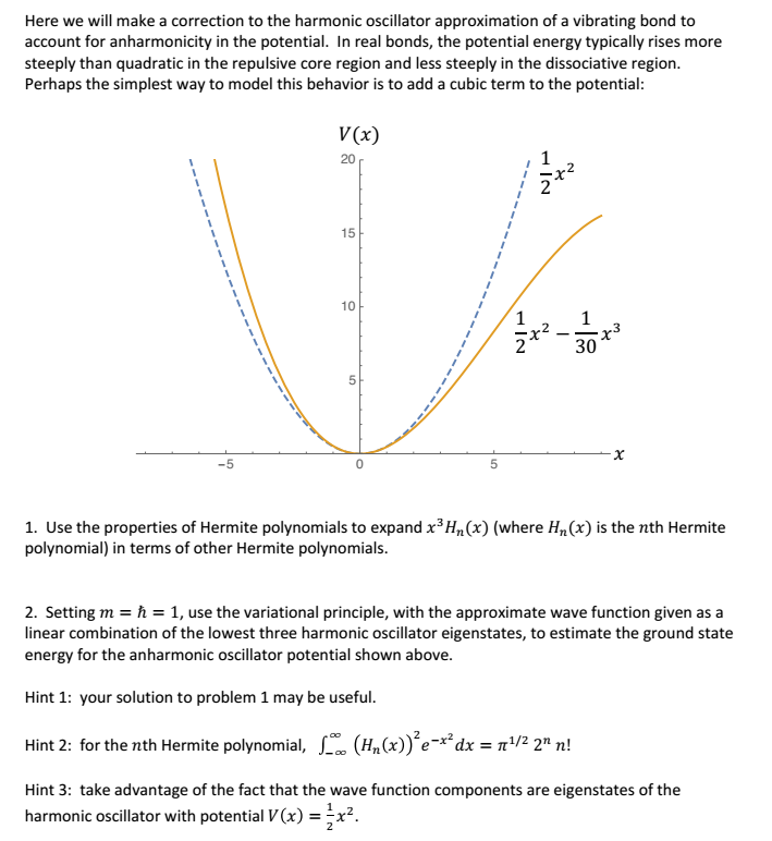 Solved Here we will make a correction to the harmonic | Chegg.com
