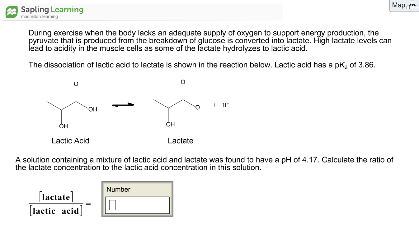 Solved The dissociation of lactic acid to lactate is shown | Chegg.com